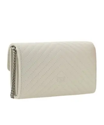 Pinko Logo-plaque Chain-linked Quilted Shoulder Bag
