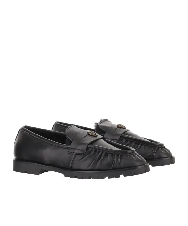 Pinko Love Birds Plaque Flat Shoes