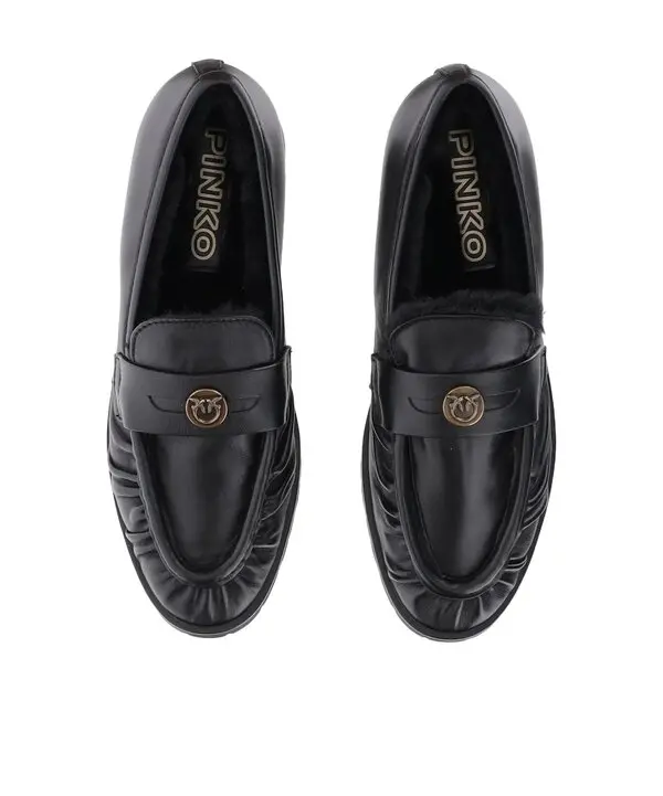 Pinko Love Birds Plaque Flat Shoes