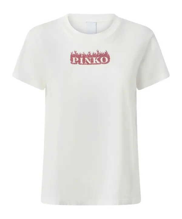Pinko Logo Printed Crewneck T-shirt