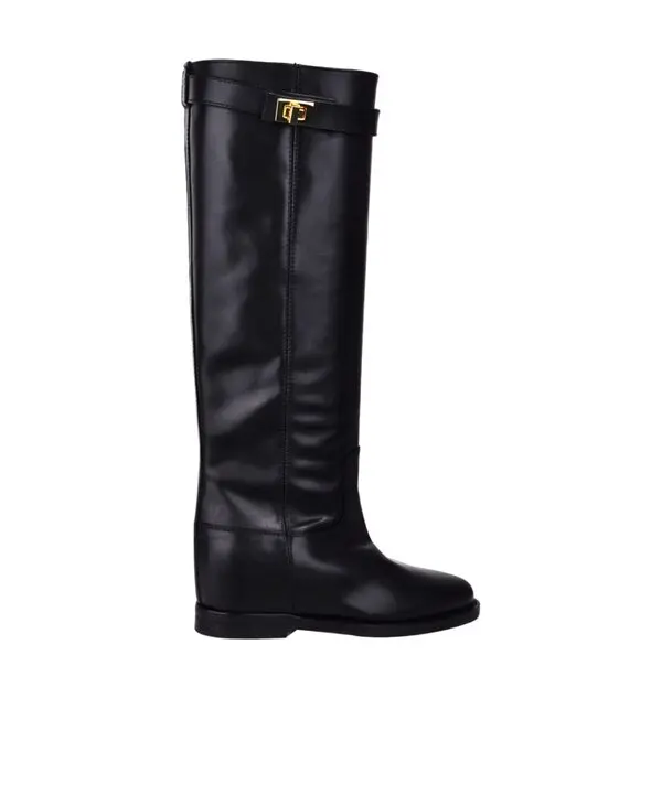 VIA ROMA 15 Knee-length Leather Boots