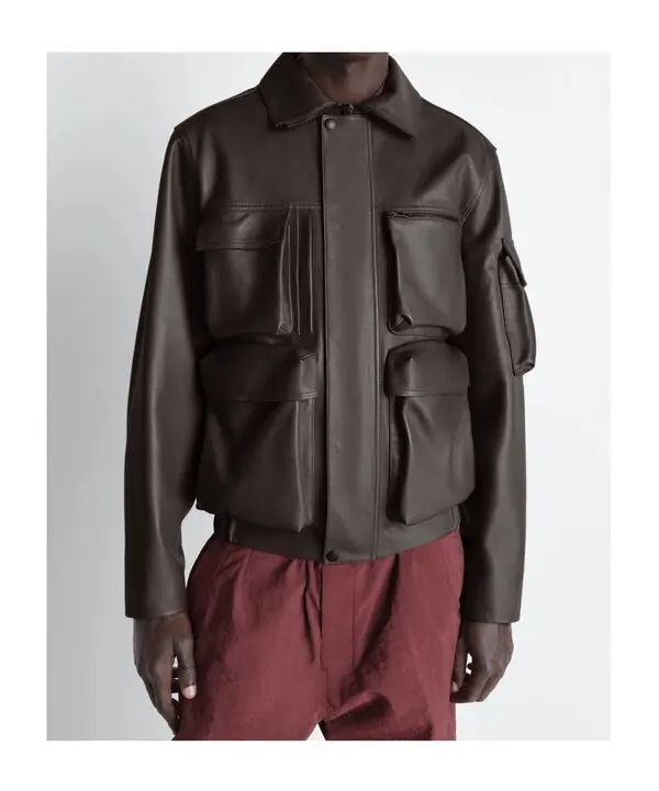 LEMAIRE Multi-pocket Leather Jacket