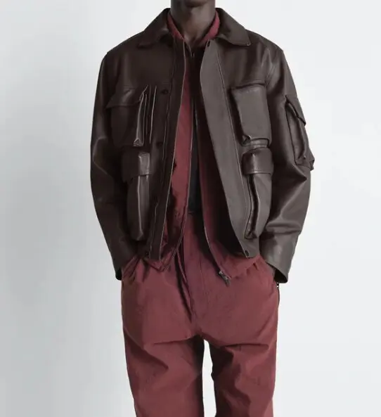 LEMAIRE Multi-pocket Leather Jacket