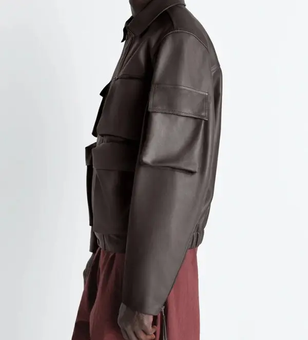 LEMAIRE Multi-pocket Leather Jacket