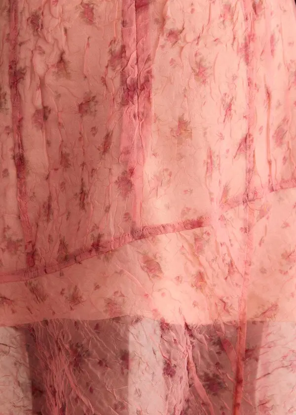 GANNI Shibori Organza Floral Skirt