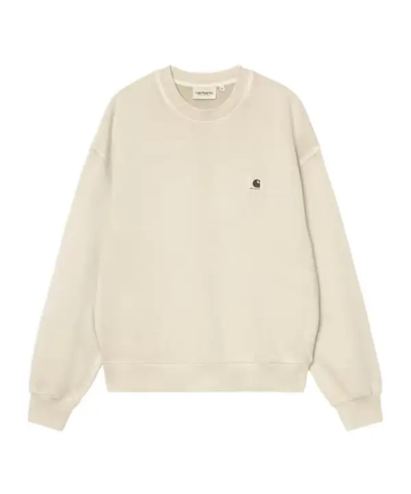 Carhartt Work In Progress W Nelson Balloon Sweatshirt - Stone, Garment Dyeing