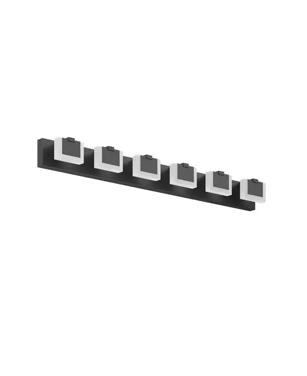 BUSDAYS 6 Light Led Modern Bathroom Vanity Light Fixture Acrylic Vanity Lights - No Color