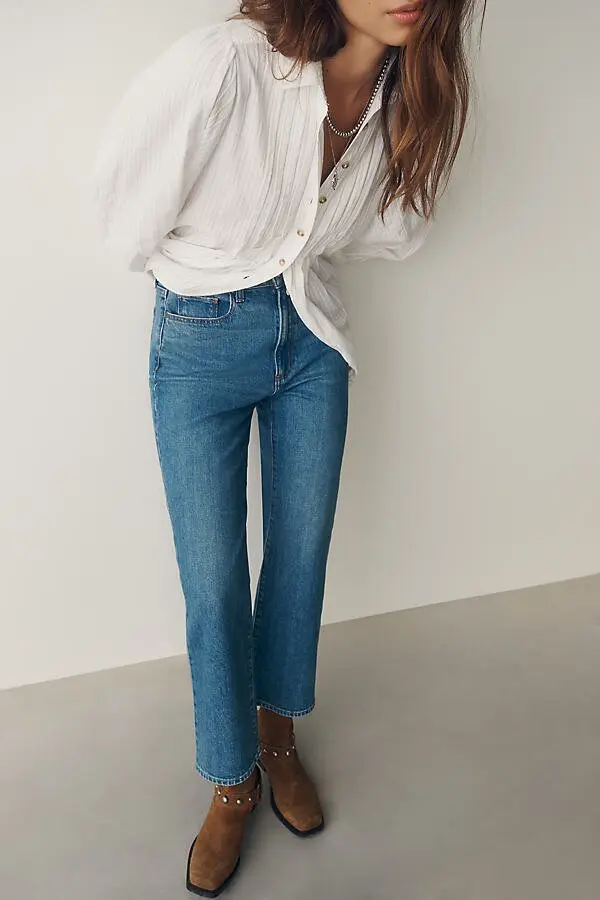 Paige Stevie High-rise Bootcut Ankle Jeans