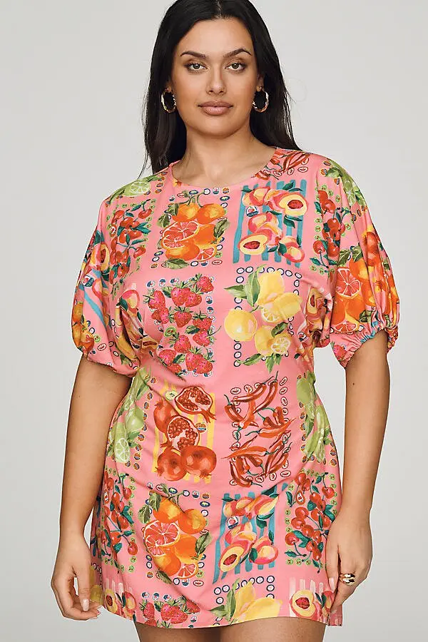 NEVER FULLY DRESSED Fruit Stamp Mi Dress