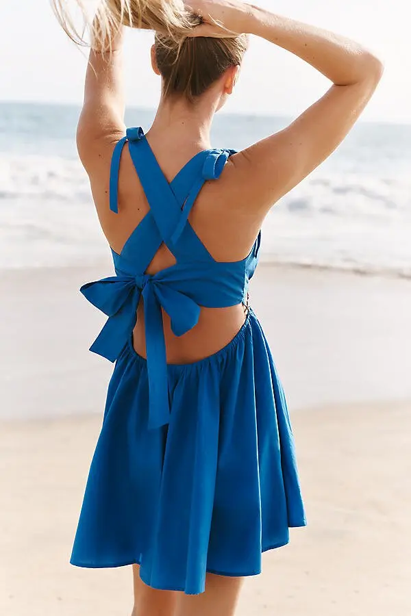 CELANDINE Cotton Godet Mi Dress