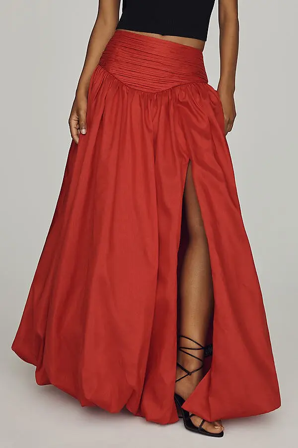 HUTCH Bubble-hem Maxi Skirt