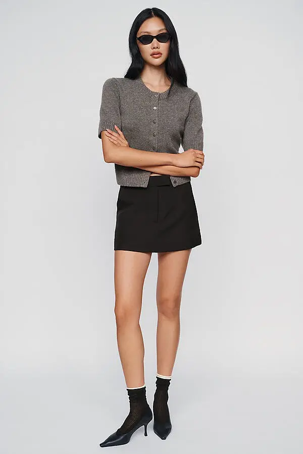 Anthropologie Double Cuff Trouser Socks - Black & White Pattern