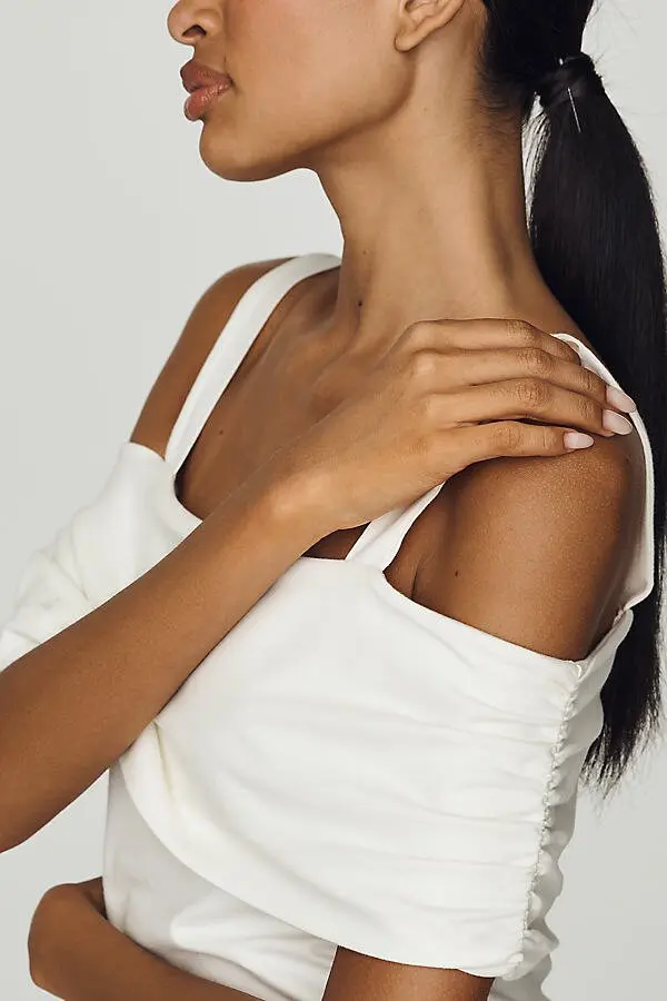 NATION LOS ANGELES Tamaira Off-shoulder Tank Top - Ivory