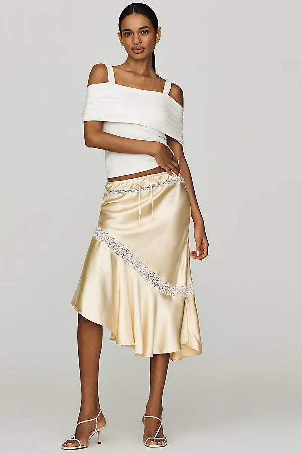 NATION LOS ANGELES Tamaira Off-shoulder Tank Top - Ivory