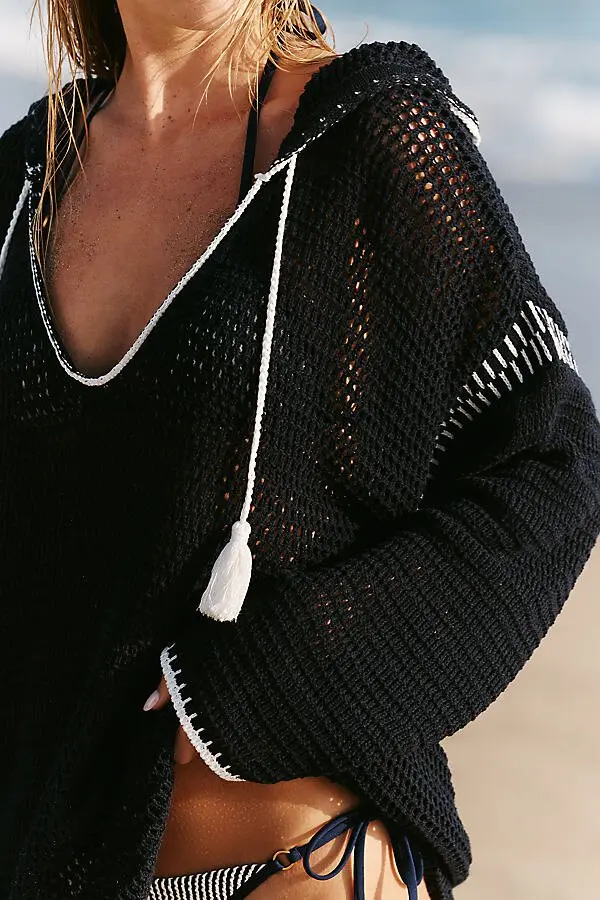CELANDINE Loose Knit Pullover - Navy