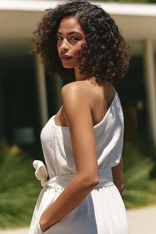 CELANDINE One-shoulder Jumpsuit - Ivory