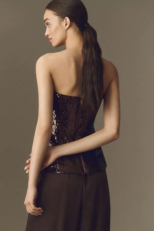 Bardot Helenia Sequ Strapless Top