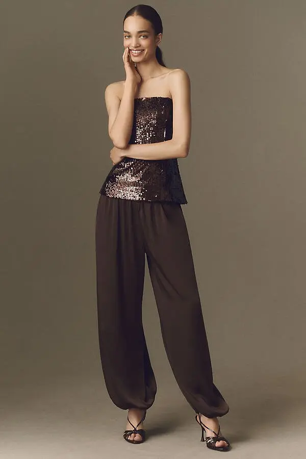 Bardot Helenia Sequ Strapless Top