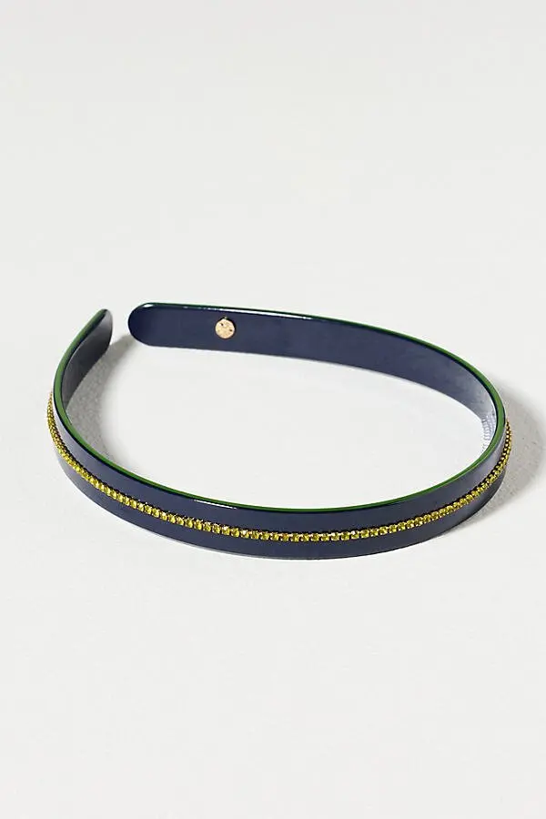Anthropologie Res Crystal Headband - Navy