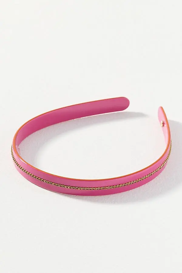 Anthropologie Res Crystal Headband - Pink
