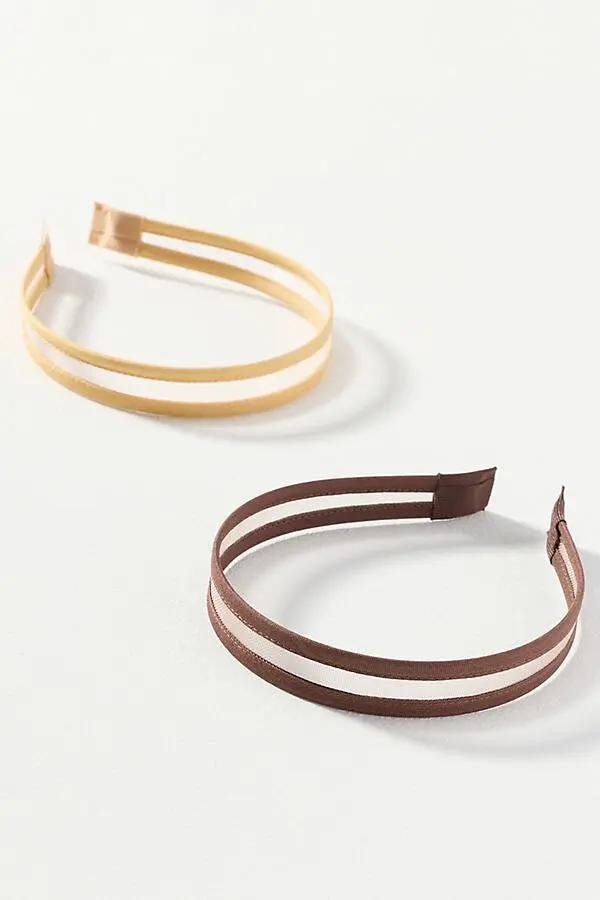 Anthropologie Sheer Headbands, Set Of 2 - Neutral