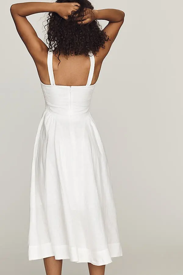 REFORMATION Birdie Len Midi Dress