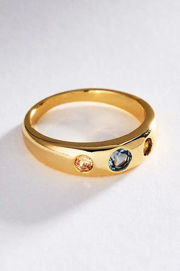 Anthropologie Organic Chunky Gemstone Ring - Multi