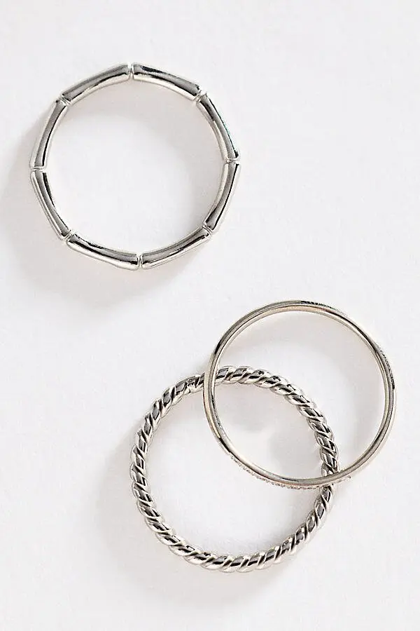 Anthropologie Water-resistant Rgs, Set Of 3 - Silver