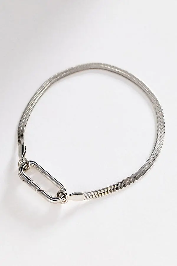 Anthropologie Water-resistant Herrgbone Bracelet - Silver