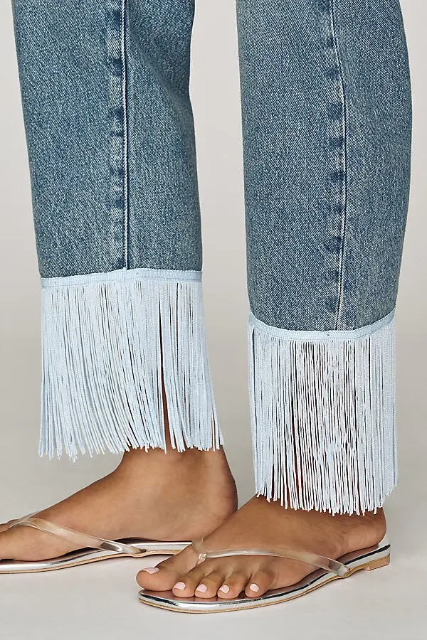MOTHER Relish Frged Low-rise Cropped Jeans