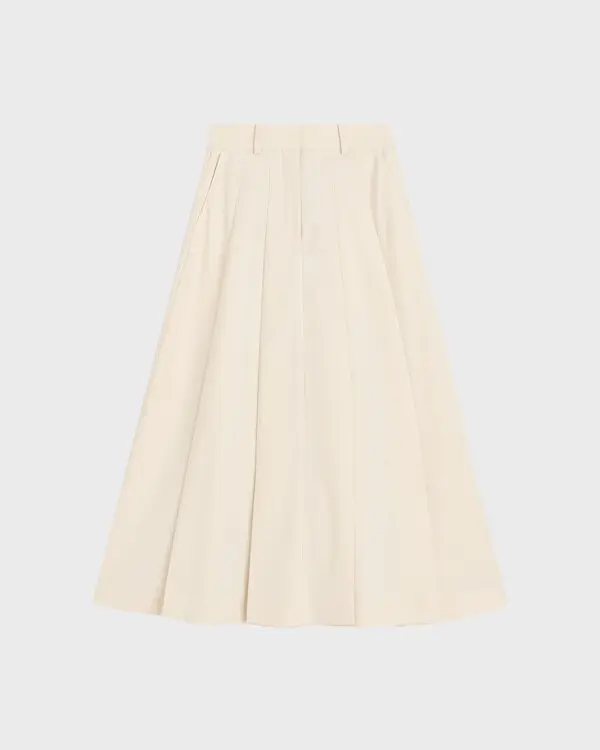 BY MALENE BIRGER Pleated Midi Skirt - White