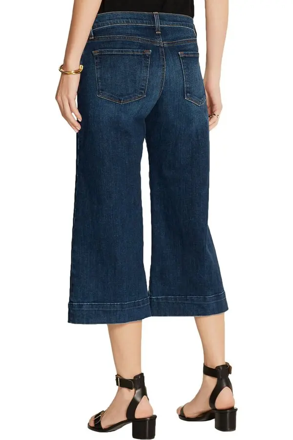 J Brand Liza Cropped Midrise Wideleg Jeans