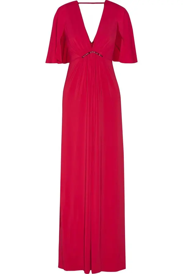 Halston Embellished Jersey Gown
