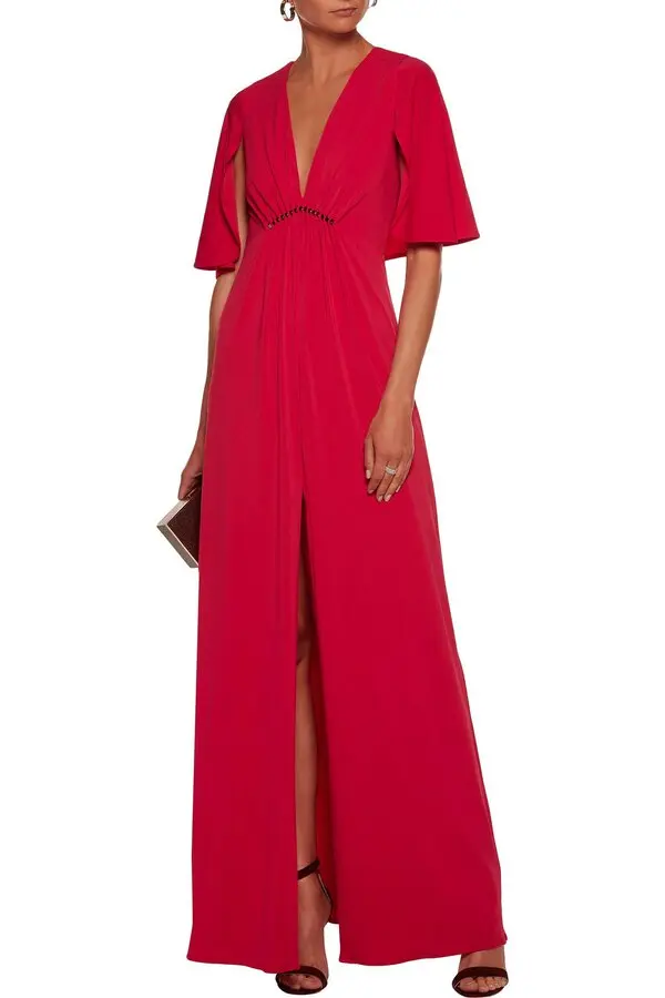 Halston Embellished Jersey Gown