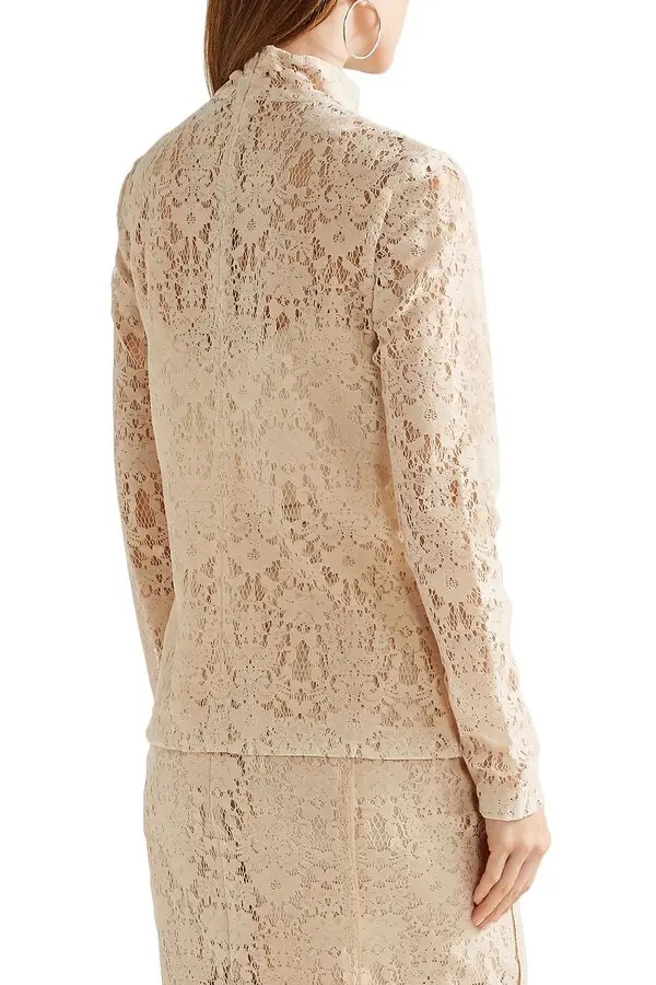 Dkny Flocked Lace Top