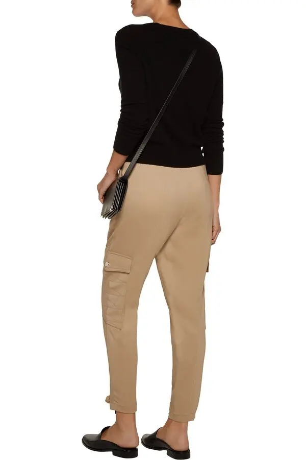 Belstaff Zipdetailed Crepe Tapered Pants