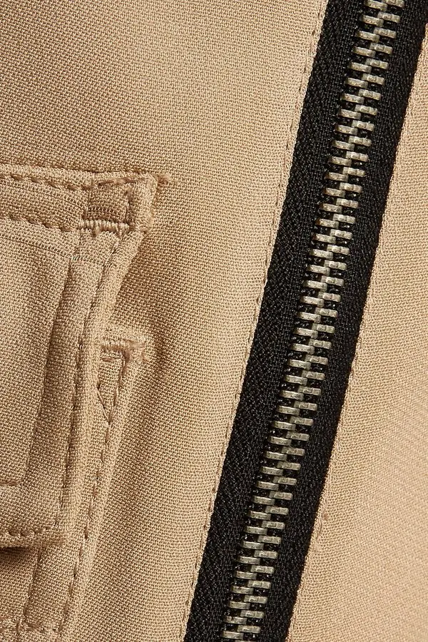 Belstaff Zipdetailed Crepe Tapered Pants