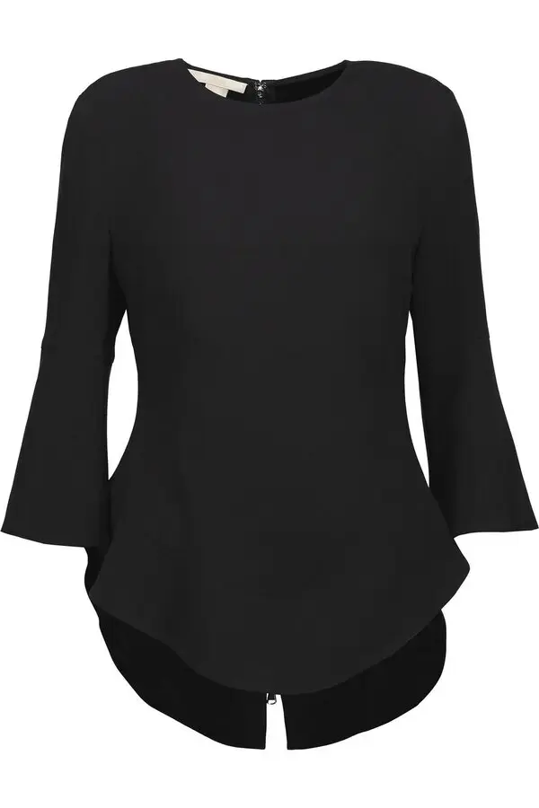 Antonio Berardi Crepe Top With Dipped Hem
