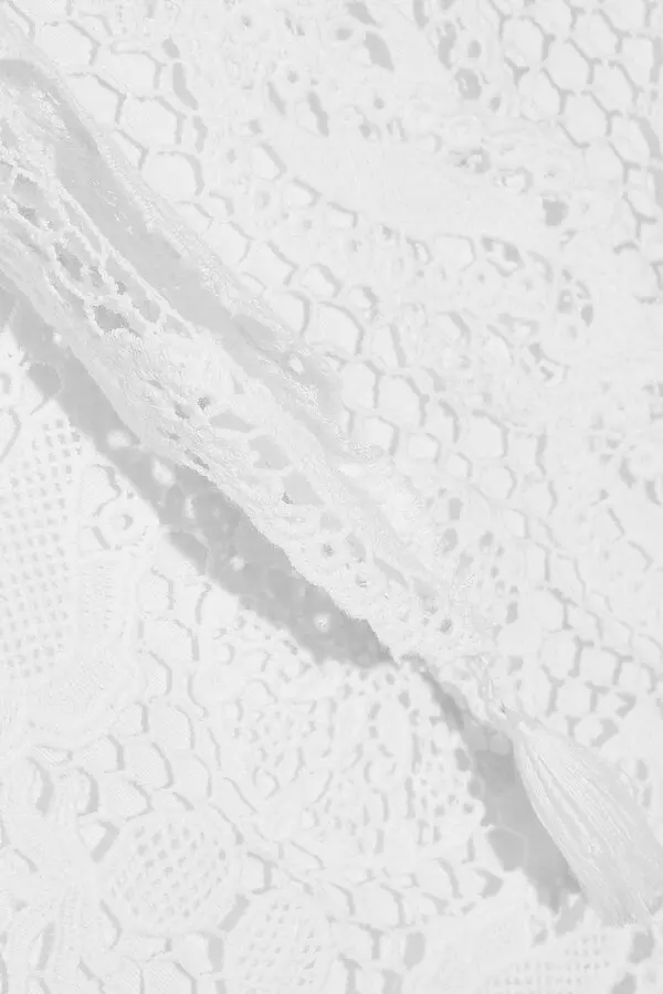Miguelina Shirley Cotton Crocheted Lace Mini Dress