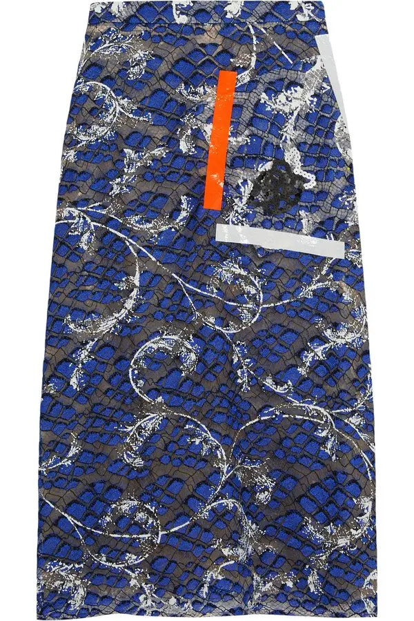 CHRISTOPHER KANE Sequined Lace And Mesh Skirt