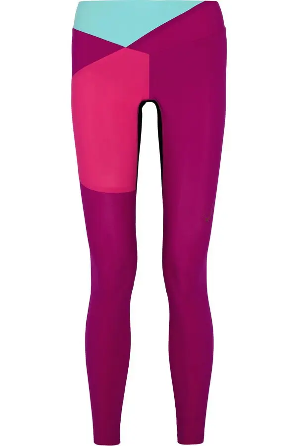 LUCAS HUGH Colorblock Stretchjersey Leggings - Magenta