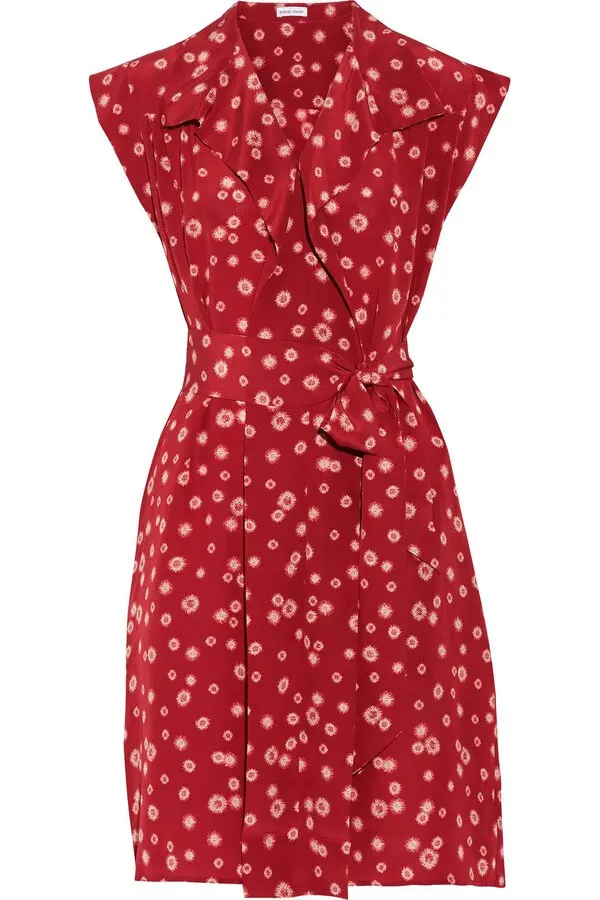 Tomas Maier Ruffled Printed Silk Crepe De Chine Dress
