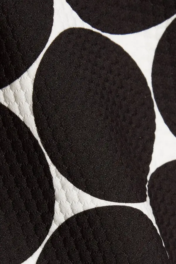 Michael Kors Cropped Polka Dot Matelassé Top
