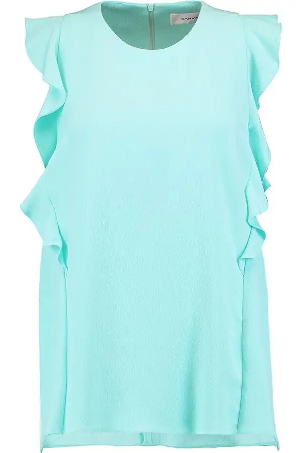 Carven Ruffled Crepe Top