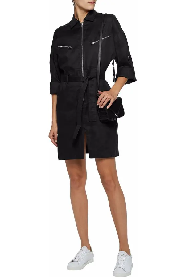 IRO PARIS Belted Mini Shirt Dress