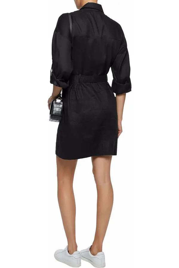 IRO PARIS Belted Mini Shirt Dress