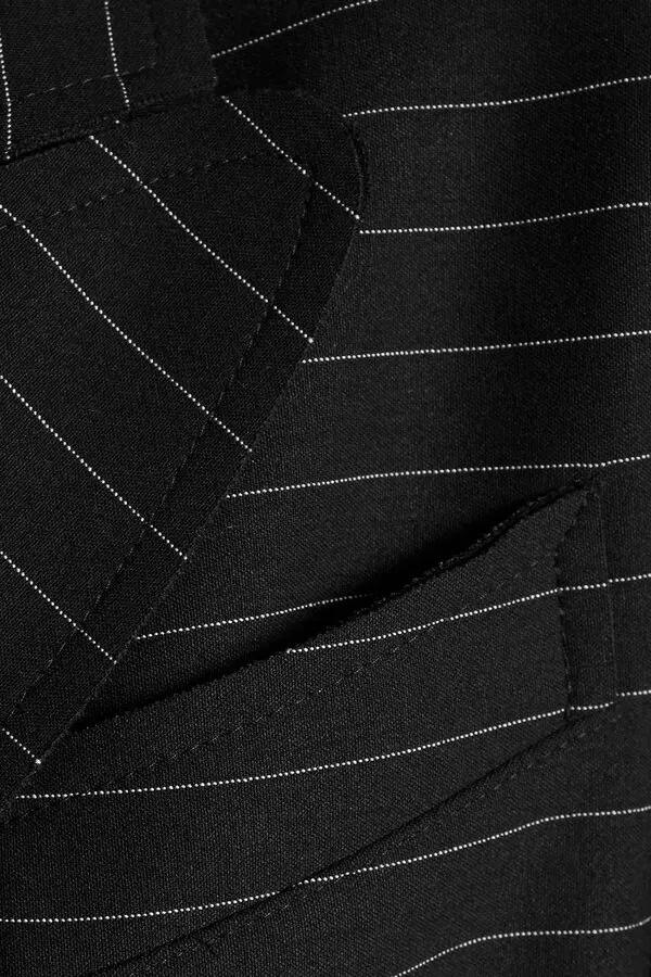 Norma Kamali Striped Crepe Blazer
