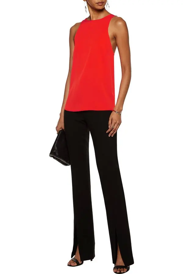 Halston Embellished Silkblend Top