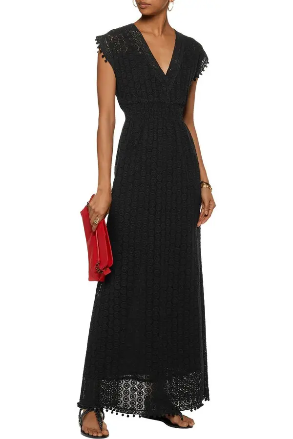 TALITHA Farah Embellished Guipure Lace Cotton Maxi Dress
