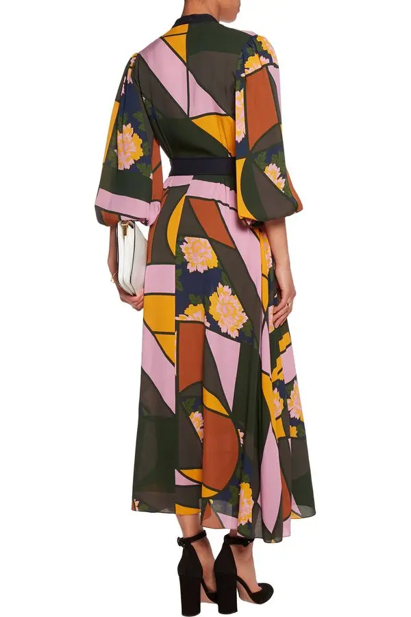 ROKSANDA Gallen Printed Silk Chiffon Maxi Dress